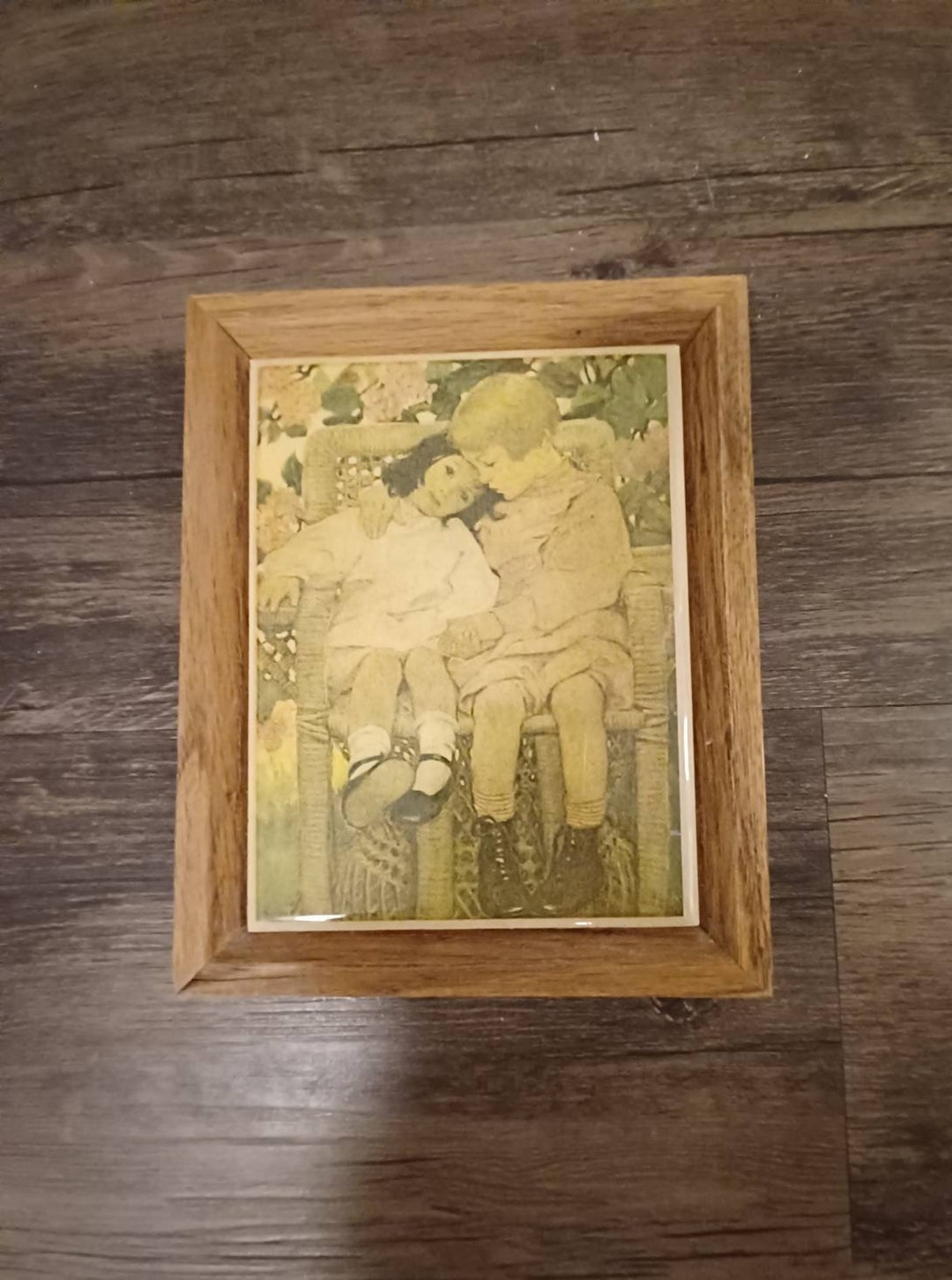 Vintage 7" 1975 Jessie Willcox Smith Kimberly Enterprises Wood Framed ...