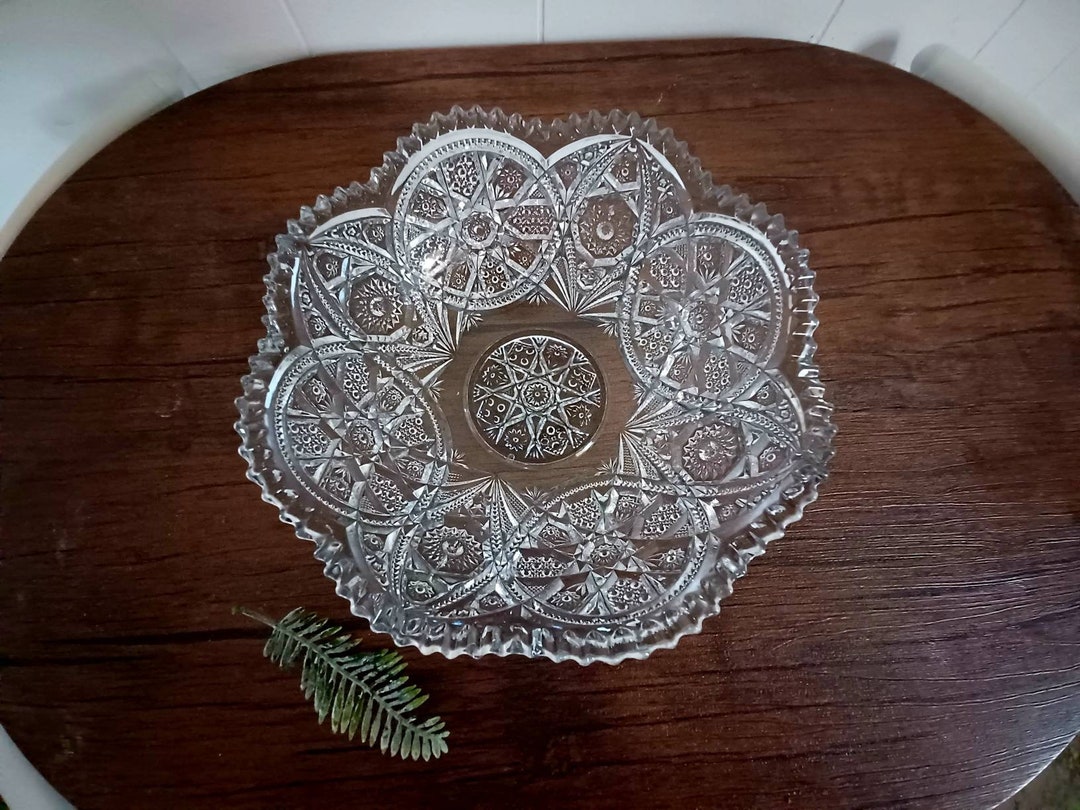 Antique 1911 9" Imperial Glass Company Brilliant Heavy Early American ...