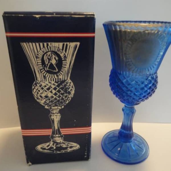 George Washington Goblet Cobalt - Etsy