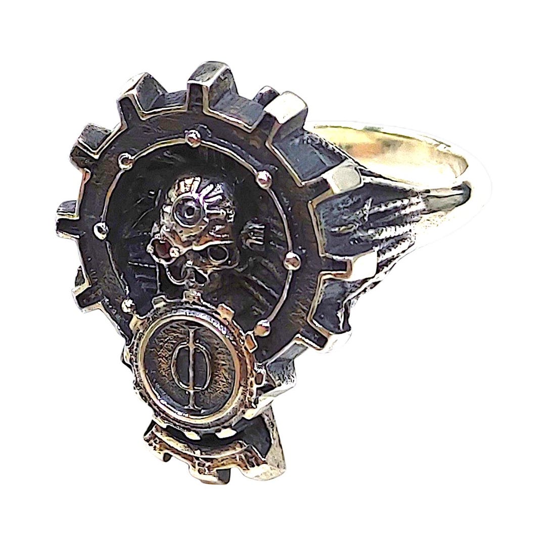 Men's Ring Adeptus Mechanicus, Code AM2, Completely 925 Sterling Silver ...