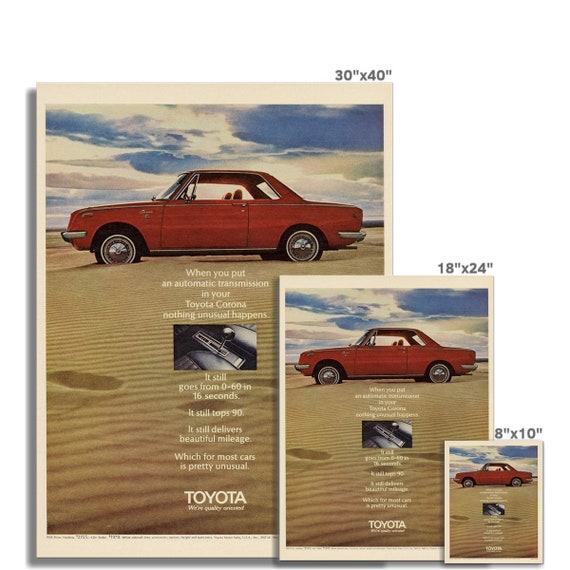 Toyota Car Advertising Posters