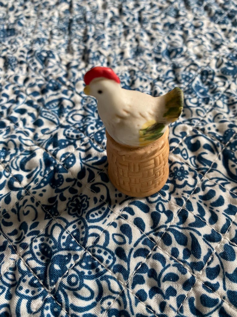 Trio of Vintage Chicken Decor - Ceramic - Wood Shelf Sitter - Farmhouse ...