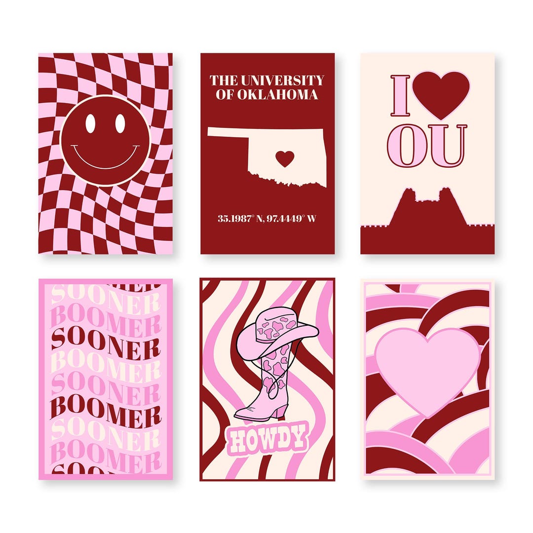 Oklahoma University Digital Posters | OU Wall Art | College Wall Decor ...