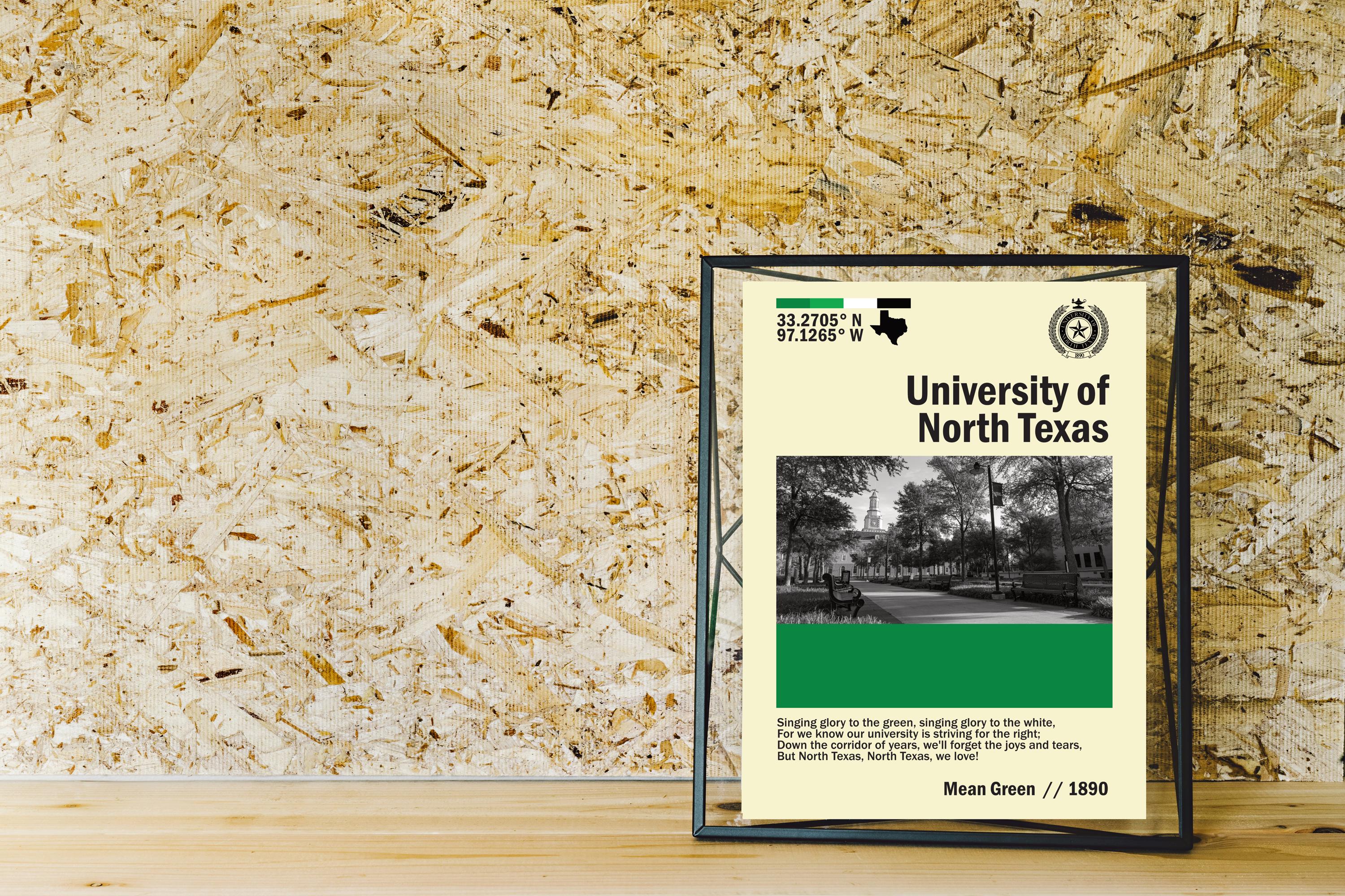 University of North Texas Poster | Instant Digital Download | UNT ...