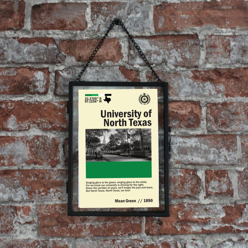 University of North Texas Poster | Instant Digital Download | UNT ...