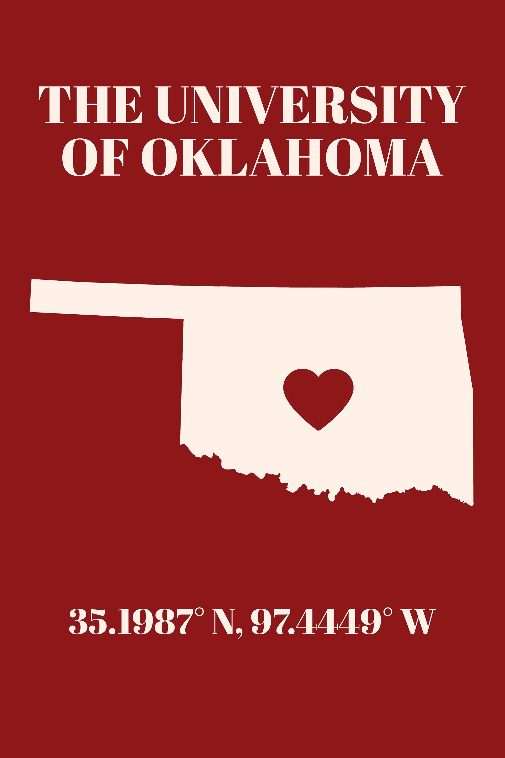 Oklahoma University Digital Posters | OU Wall Art | College Wall Decor ...