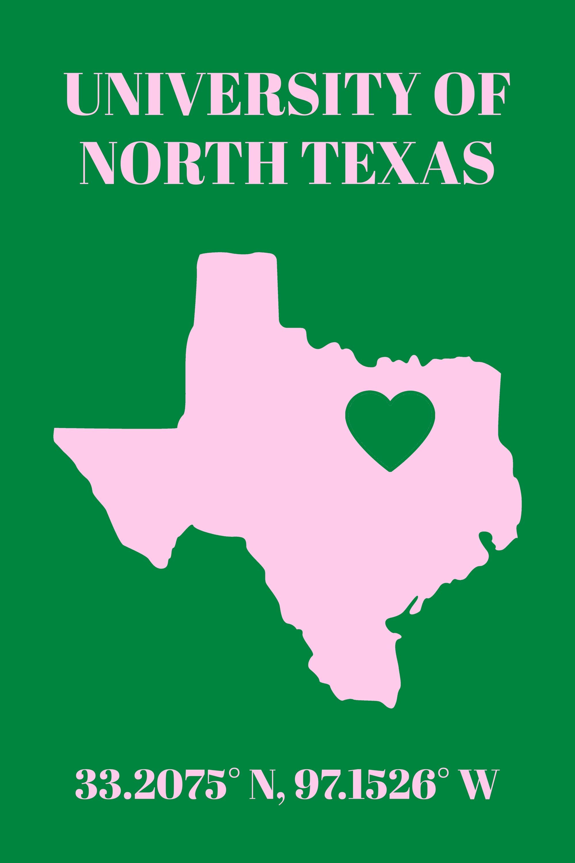 University of North Texas Digital Posters | UNT Wall Art | College Wall ...