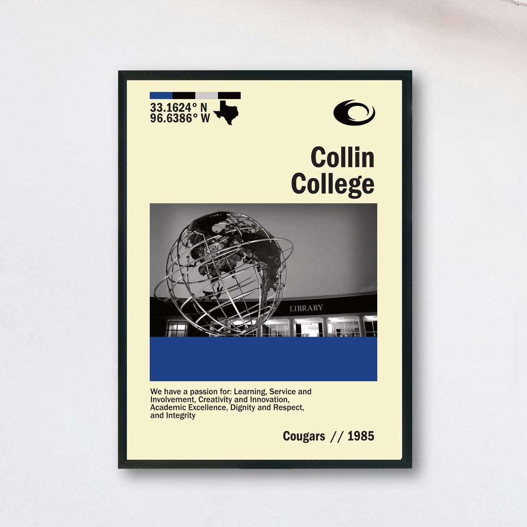 Collin College Poster | Instant Digital Download | Collin College ...