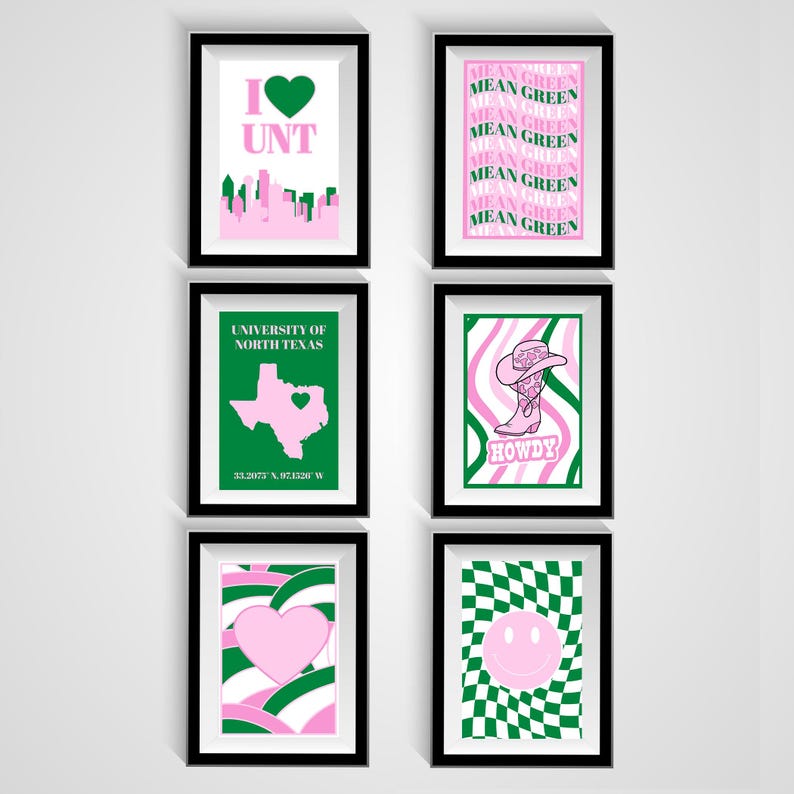 University of North Texas Digital Posters | UNT Wall Art | College Wall ...