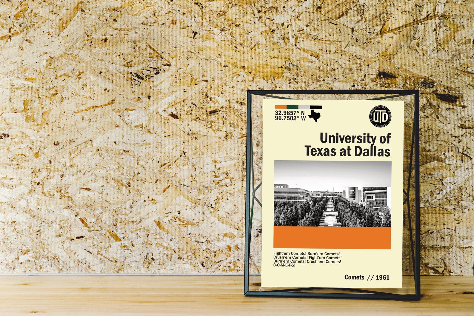 UT Dallas Poster | Instant Digital Download | UTD Campus Art Print ...
