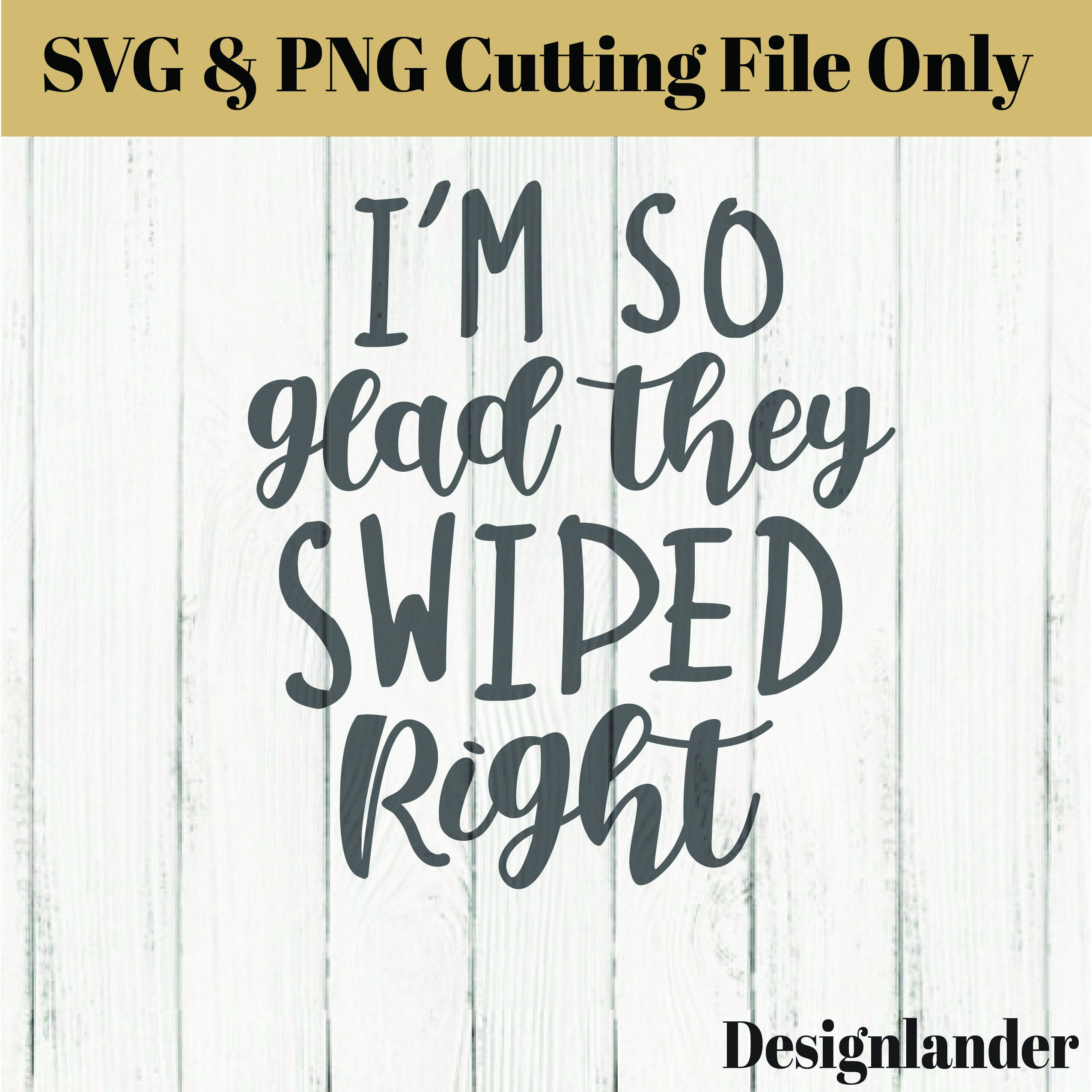 I'm so Glad They Swiped Right SVG & PNG - Etsy