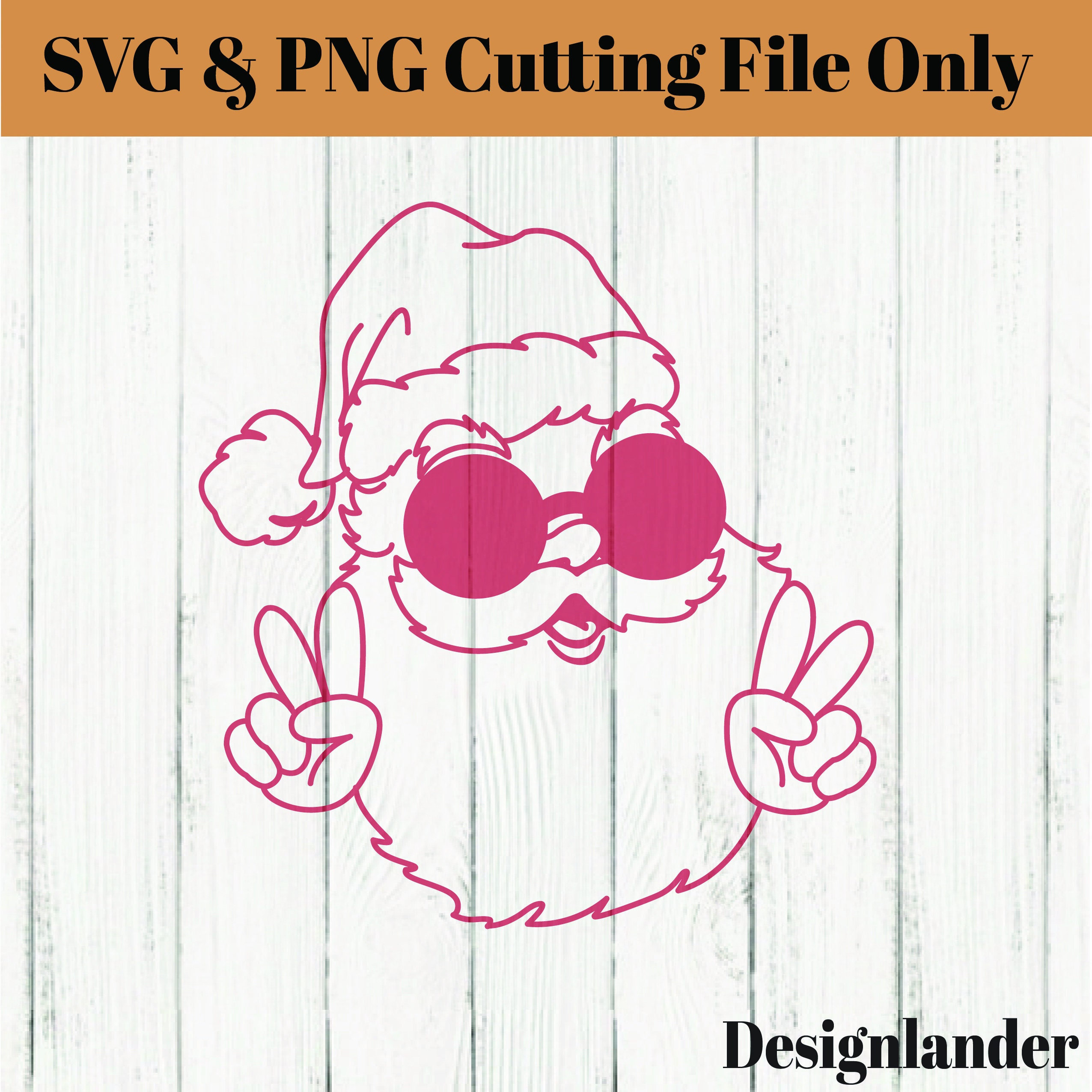 Peace Sign Santa SVG & PNG - Etsy