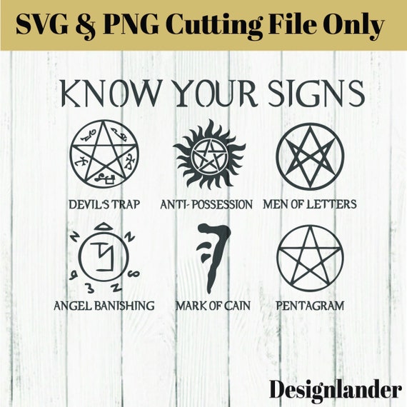 Know Your Signs Supernatural SVG & PNG - Etsy