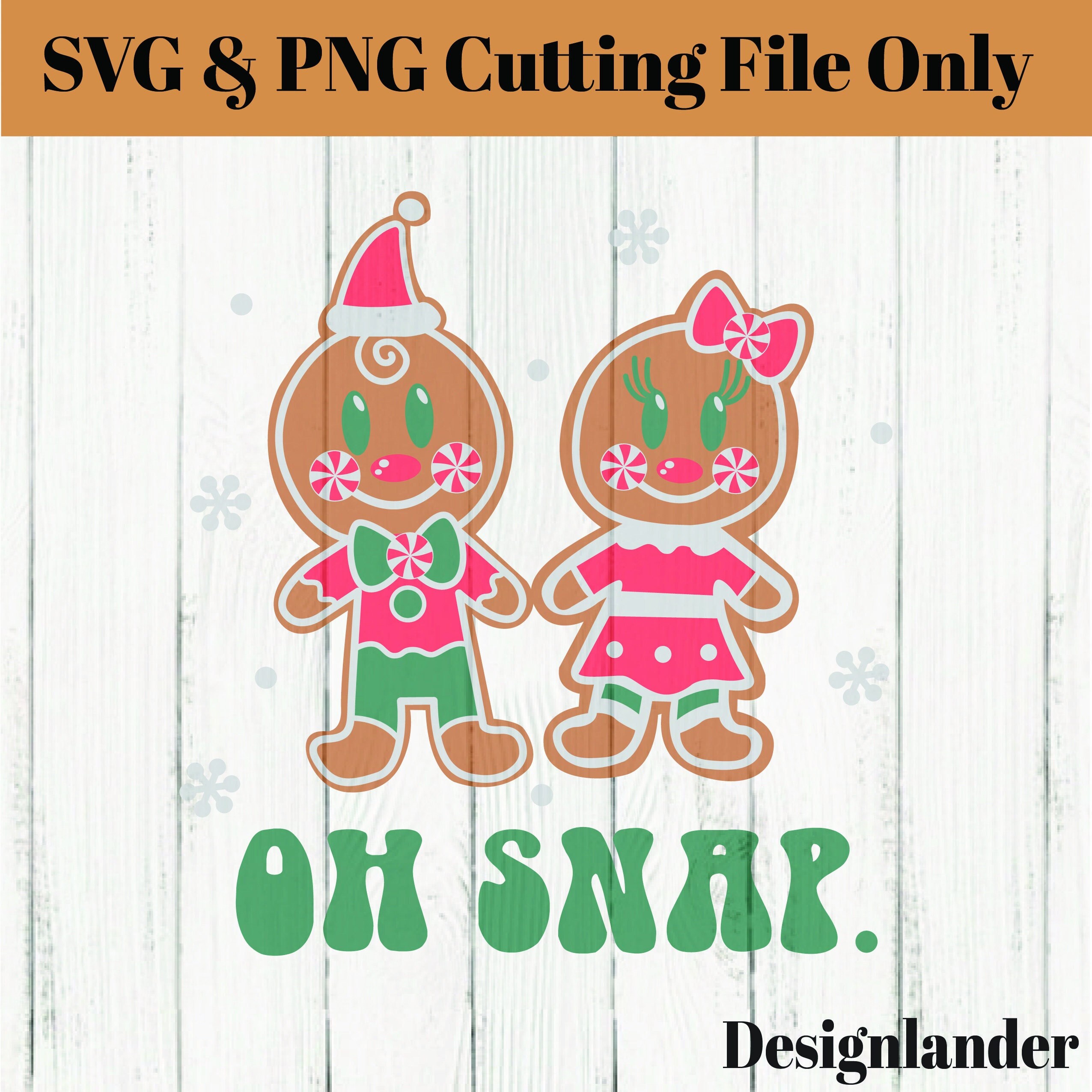 Oh Snap Gingerbread Couple SVG & PNG - Etsy
