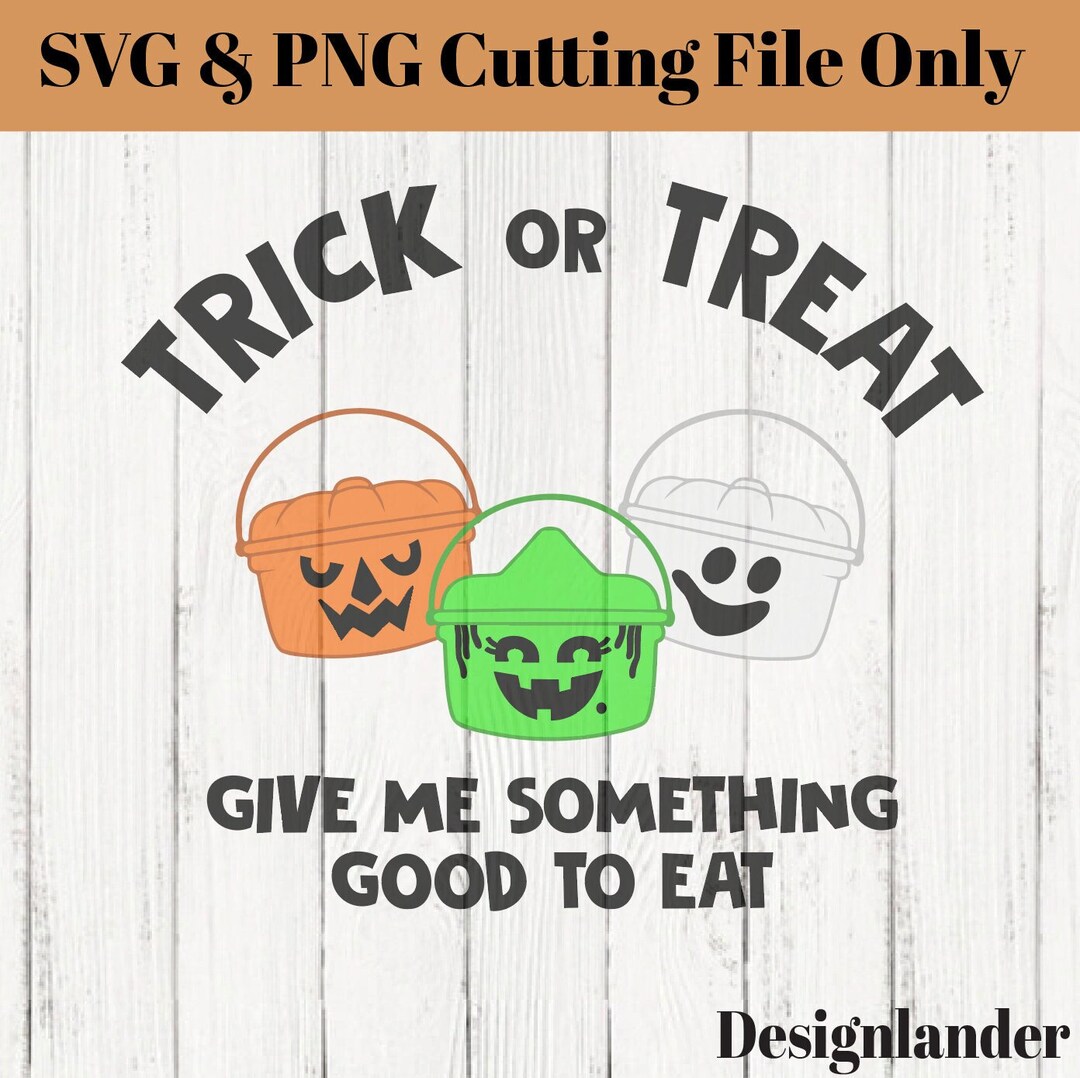 Boo Bucket Halloween Trick or Treat SVG & PNG - Etsy