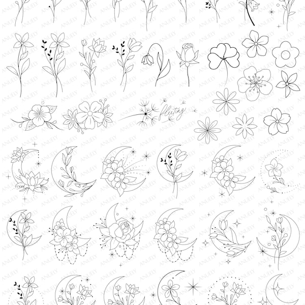 Moon Phase Tattoo - Etsy