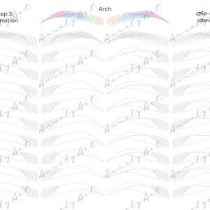 Microblading Patterns, Nanoblade Pattern, Basic, Advance, Curve, S ...