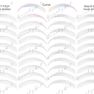 Microblading Patterns, Nanoblade Pattern, Basic, Advance, Curve, S ...