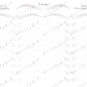 Microblading Patterns, Nanoblade Pattern, Basic, Advance, Curve, S ...