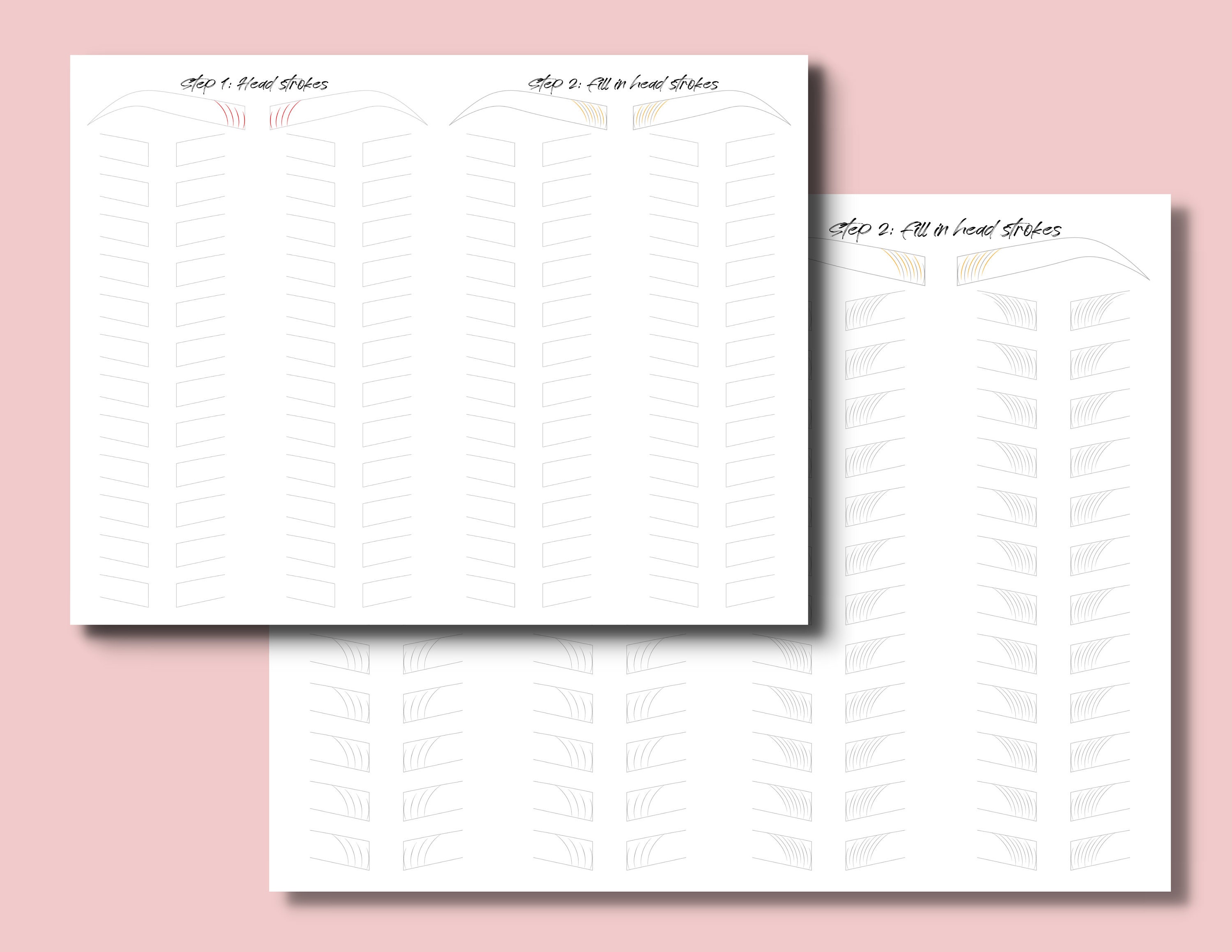 Basic Microblading Pattern, Microblading PDF, Microblading Digital Download, Eyebrows, Eyebrow ...