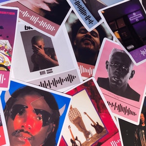 Personalized Music Cover Code - Vinyl Sticker Pack - Laptop Stickers ...