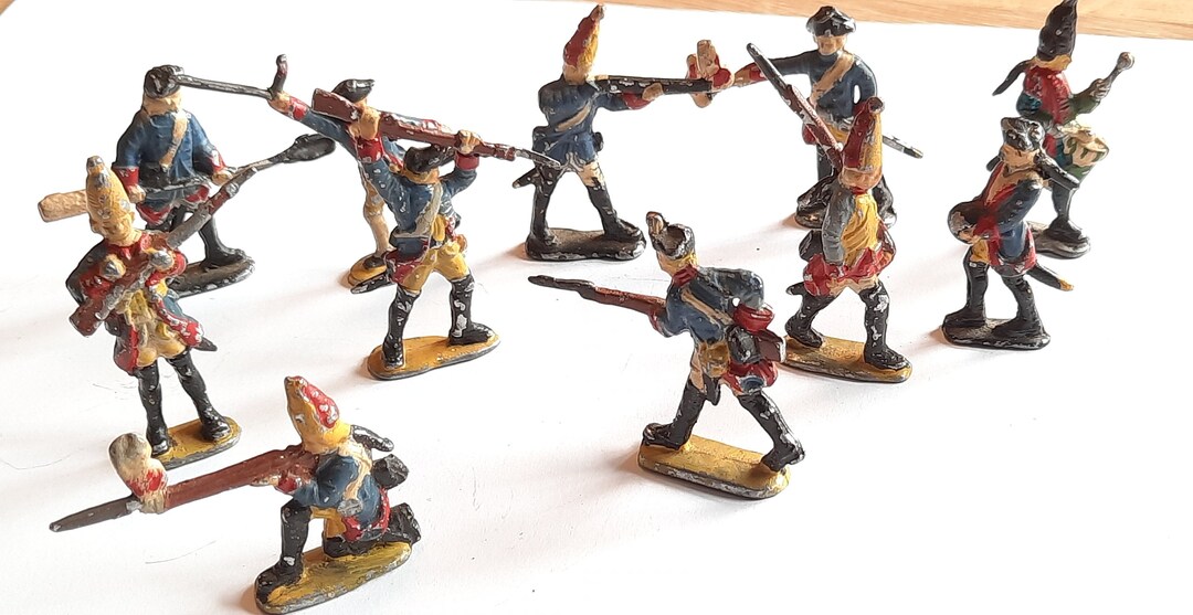 Vintage Starlux French Toy Soldiers Napoleon's Army, Lead Pewter, 11 ...