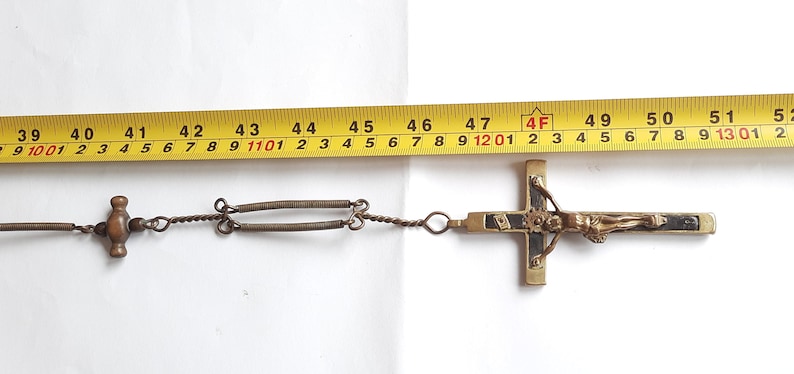 Rare Antique French 5 Decades Nuns Habit Rosary Credo Cross Spiral ...
