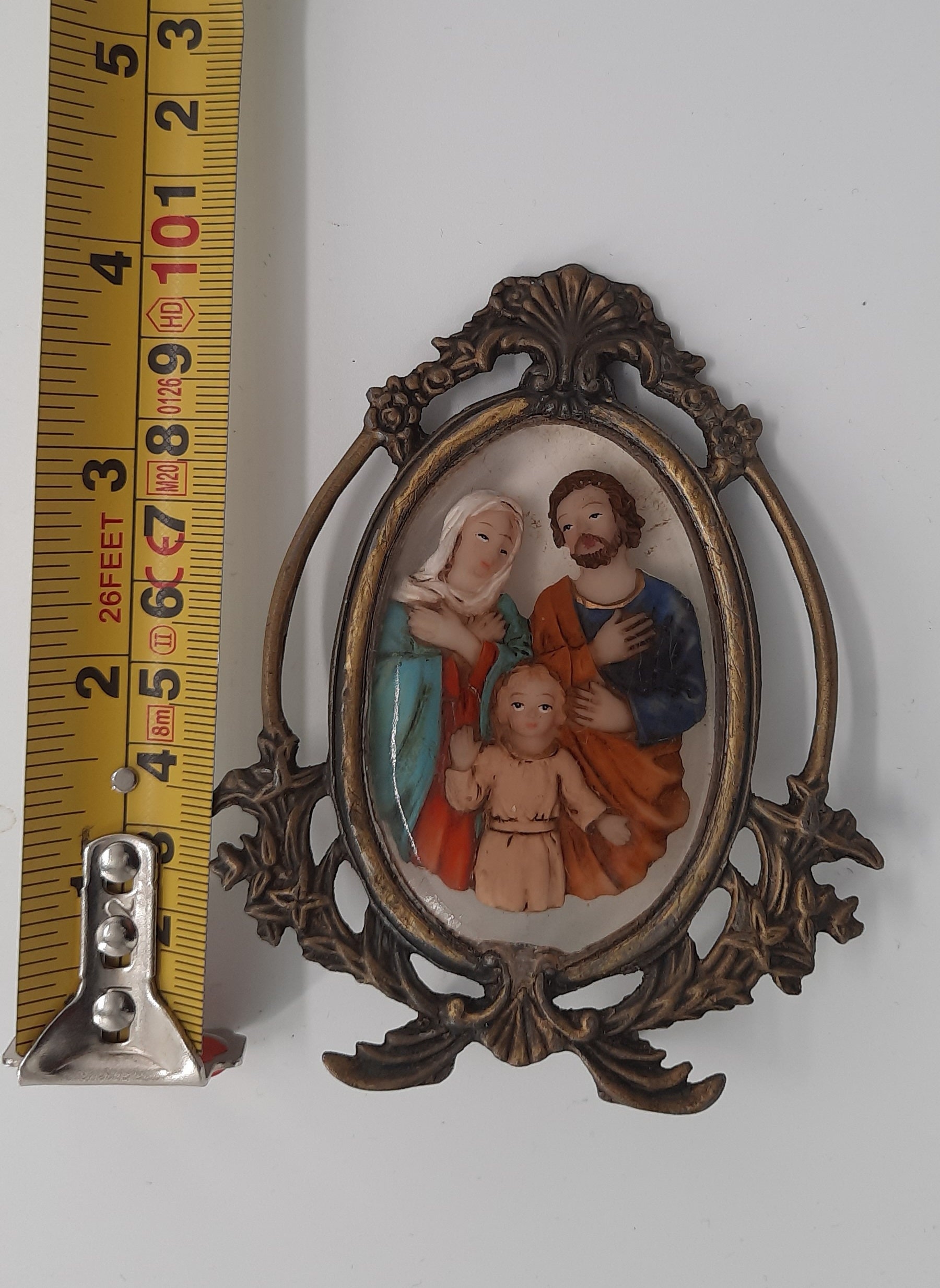 Rare Antique German Wax Art Religious Copper Frame Holy Family - Etsy UK