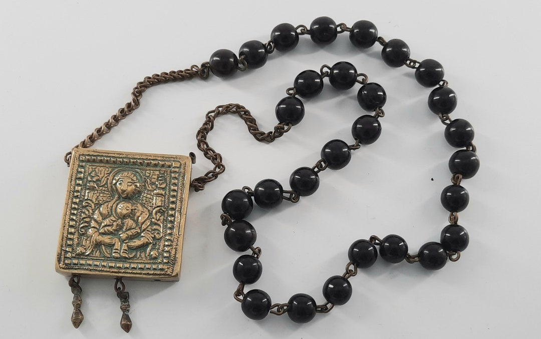 Rare Antique Necklace Orthodox Copper Reliquary Box - Etsy