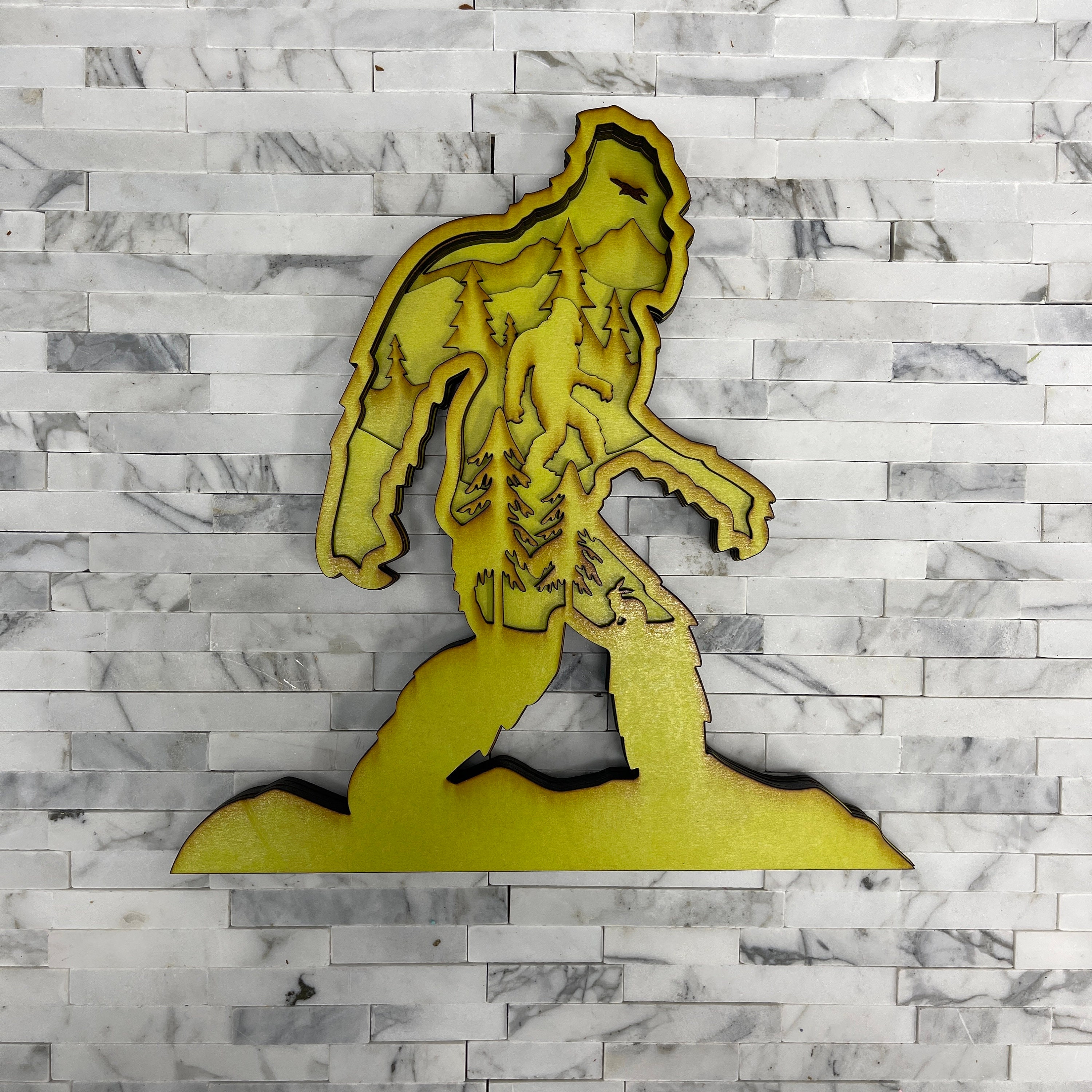 Bigfoot Cut-out | Sasquatch Cut-out | Layered Wood Cut-out | 3 Sizes ...