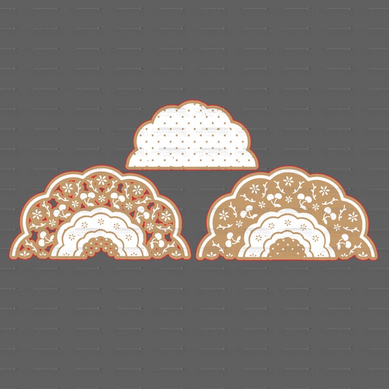 Doily Half Circle Patterns SVG, PNG, and PDF Chalk File I Glowforge I ...