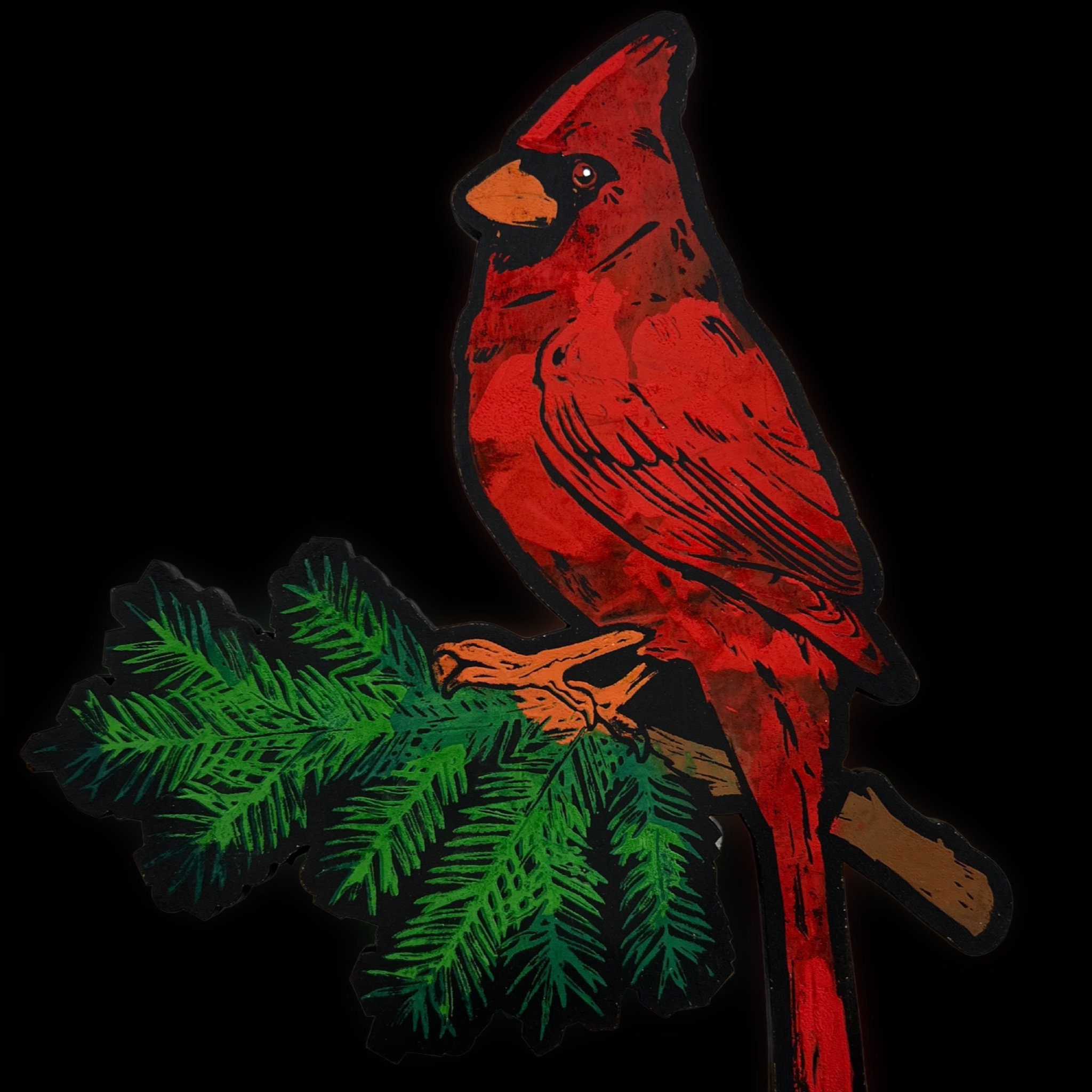 Holiday Cardinal Chalk Cut Out DIY - Etsy