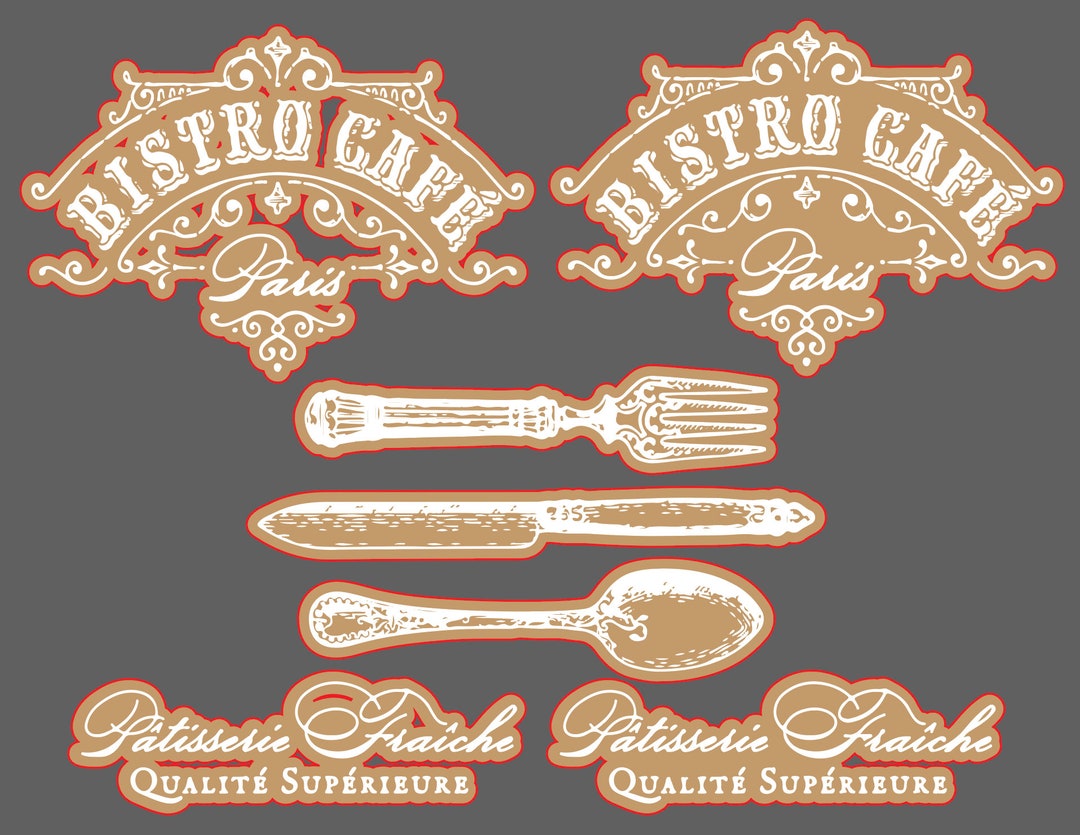 Bistro Cafe SVG, PNG, and PDF Chalk File I Glowforge I Cricut I ...