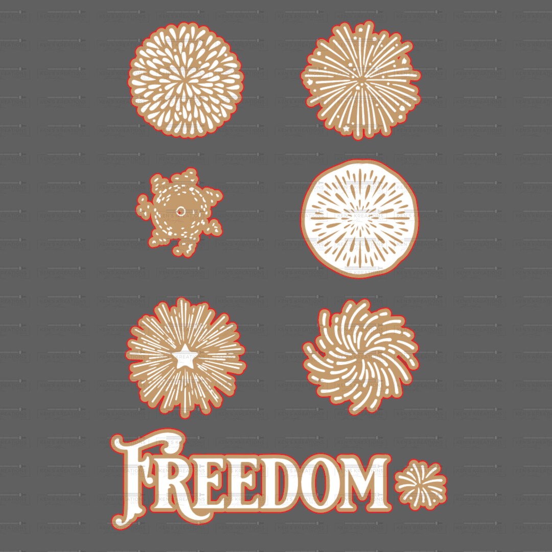 Firework Show SVG, PNG, and PDF Chalk File I Glowforge I Cricut I ...
