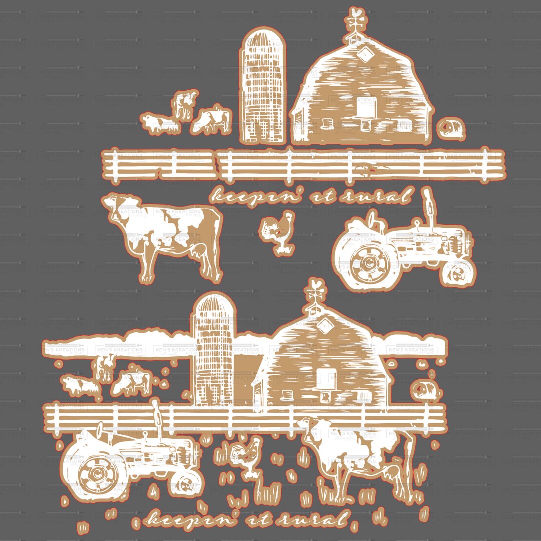 Keepin' It Rural SVG, PNG, and PDF Chalk File I Glowforge I Cricut I ...