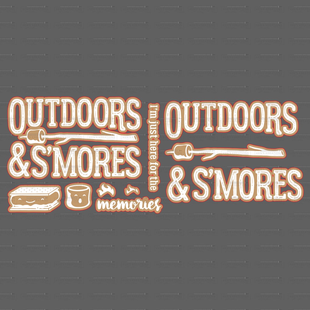 Outdoors & Smore's SVG, PNG, and PDF Chalk File I Glowforge I Cricut I ...