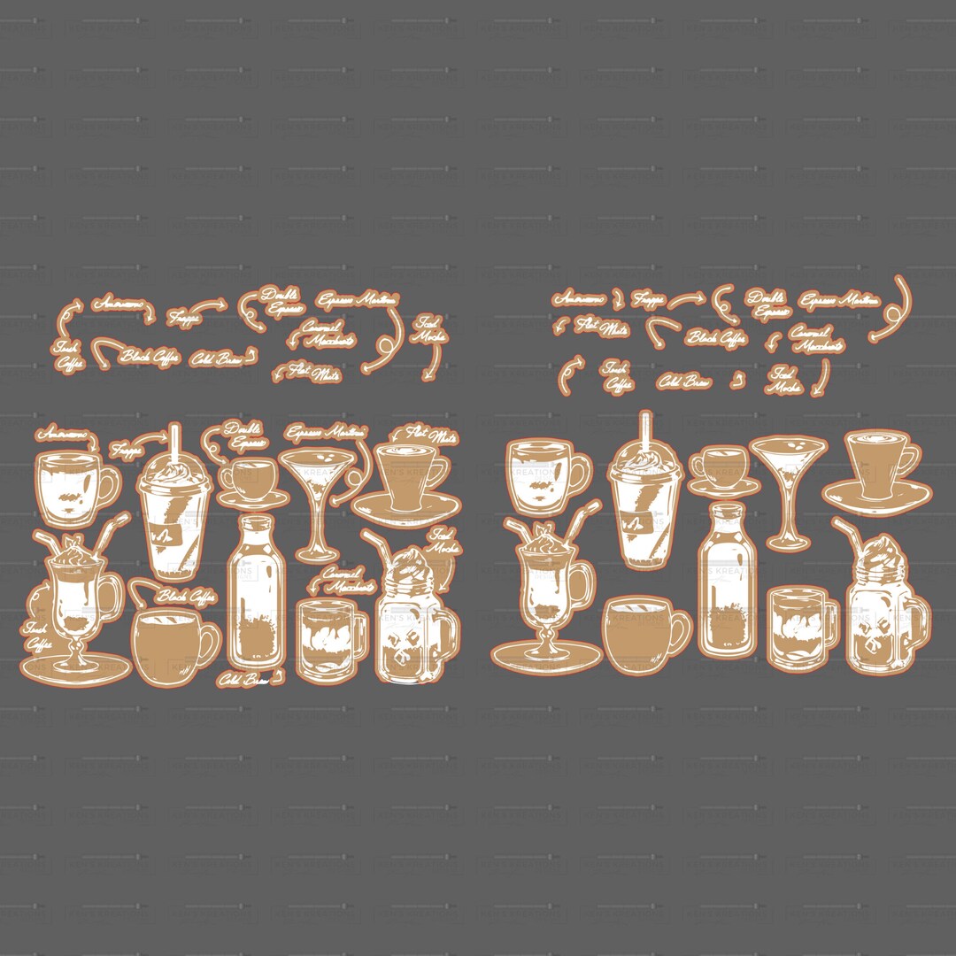 Coffee Bar SVG, PNG, and PDF Chalk File I Glowforge I Cricut I ...
