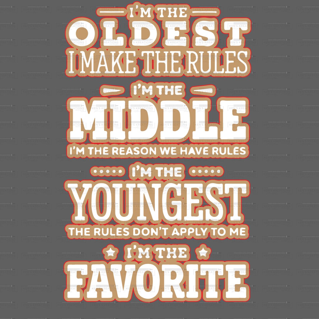 I'm the Oldest SVG, PNG, and PDF Chalk File I Glowforge I Cricut I ...