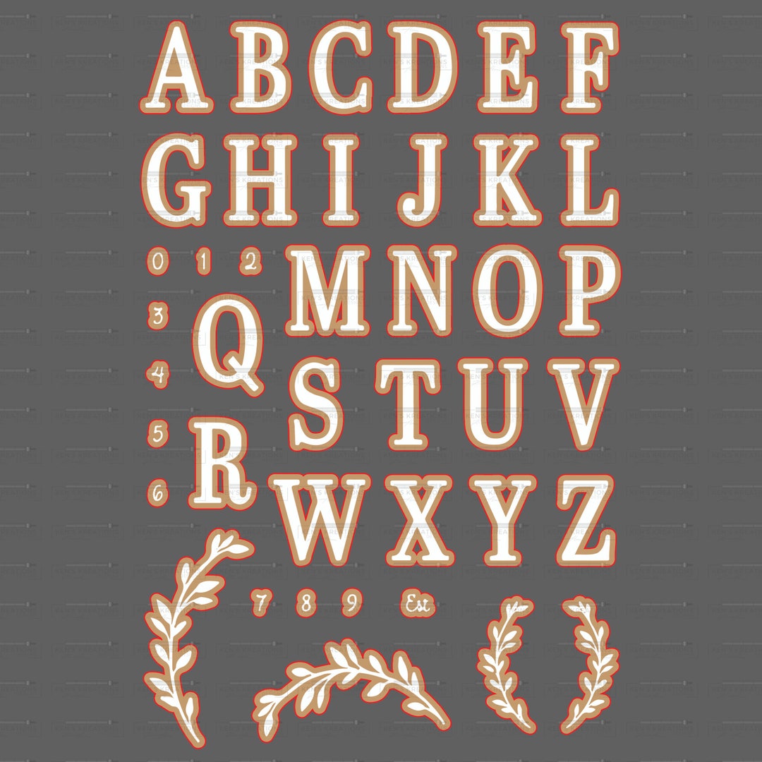 Serif Monogram Font SVG, PNG, and PDF Chalk File I Glowforge I Cricut I ...