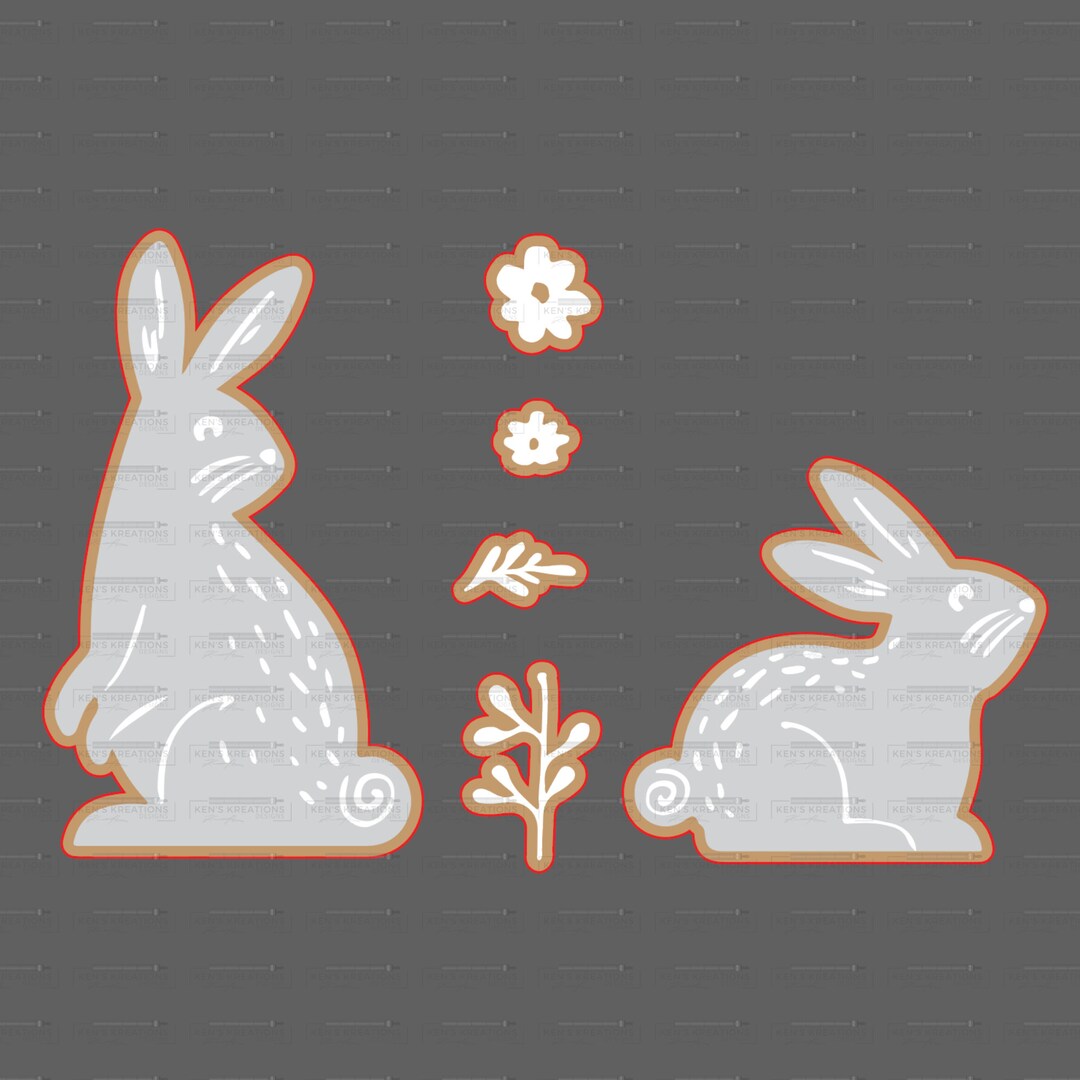 Bunny Duo SVG and PNG File I Digital File I Glowforge I Cricut I ...