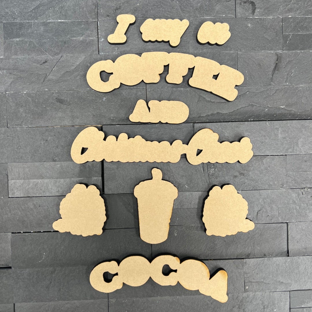 Coffee and Christmas Cheer| Chalk | Cut Out | Wood Cutout | DIY - Etsy