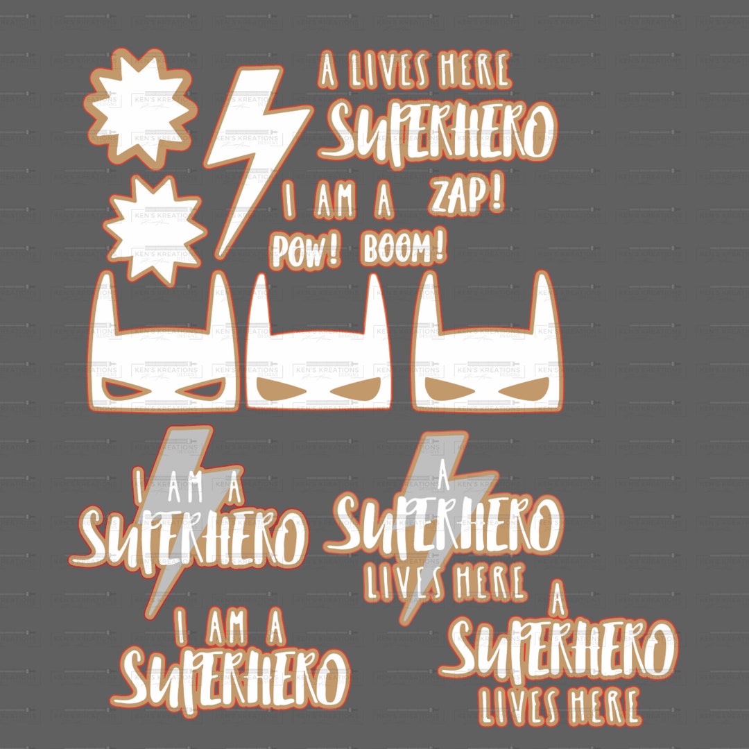 Superhero SVG, PNG, and PDF Chalk File I Glowforge I Cricut I ...