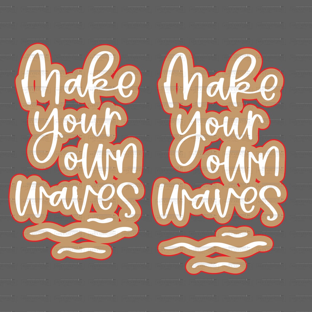 Make Your Own Waves SVG, PNG, and PDF Chalk File I Glowforge I Cricut I ...