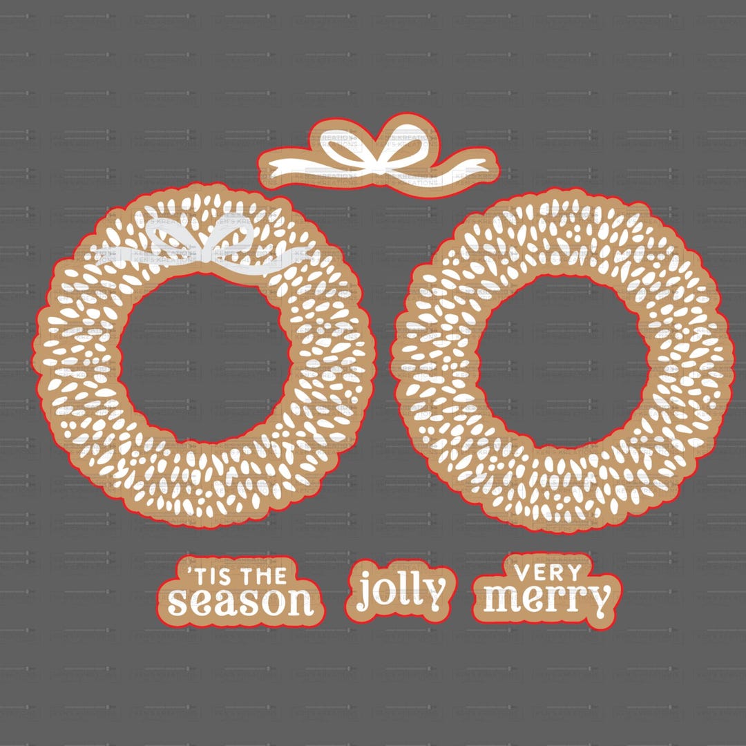 Very Merry Wreath SVG, PNG, and PDF Chalk File I Glowforge I Cricut I ...
