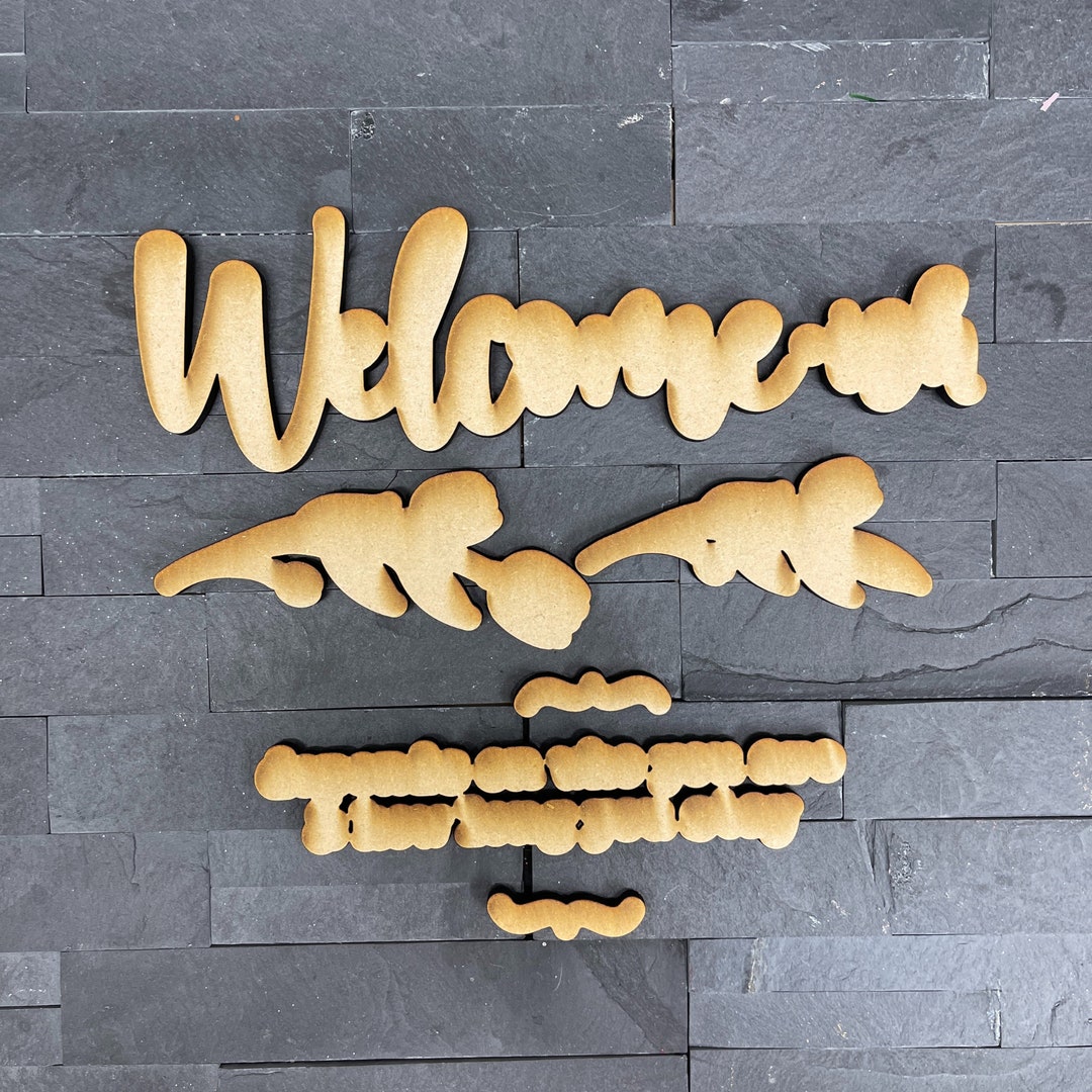Welcome - Ish February Chalk Club Cut-outs I 6 Pieces I .25" Thick Wood ...