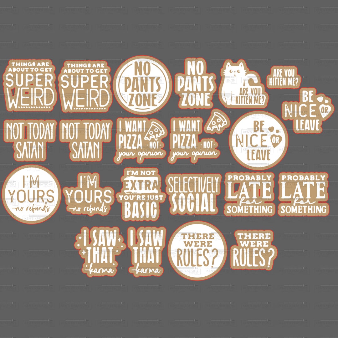 Snarky Empowerment Minis SVG & PNG File , DIY, Glowforge, Laser File ...