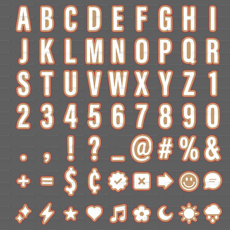 Letter Board Font SVG PNG and PDF Chalk File I Glowforge I - Etsy