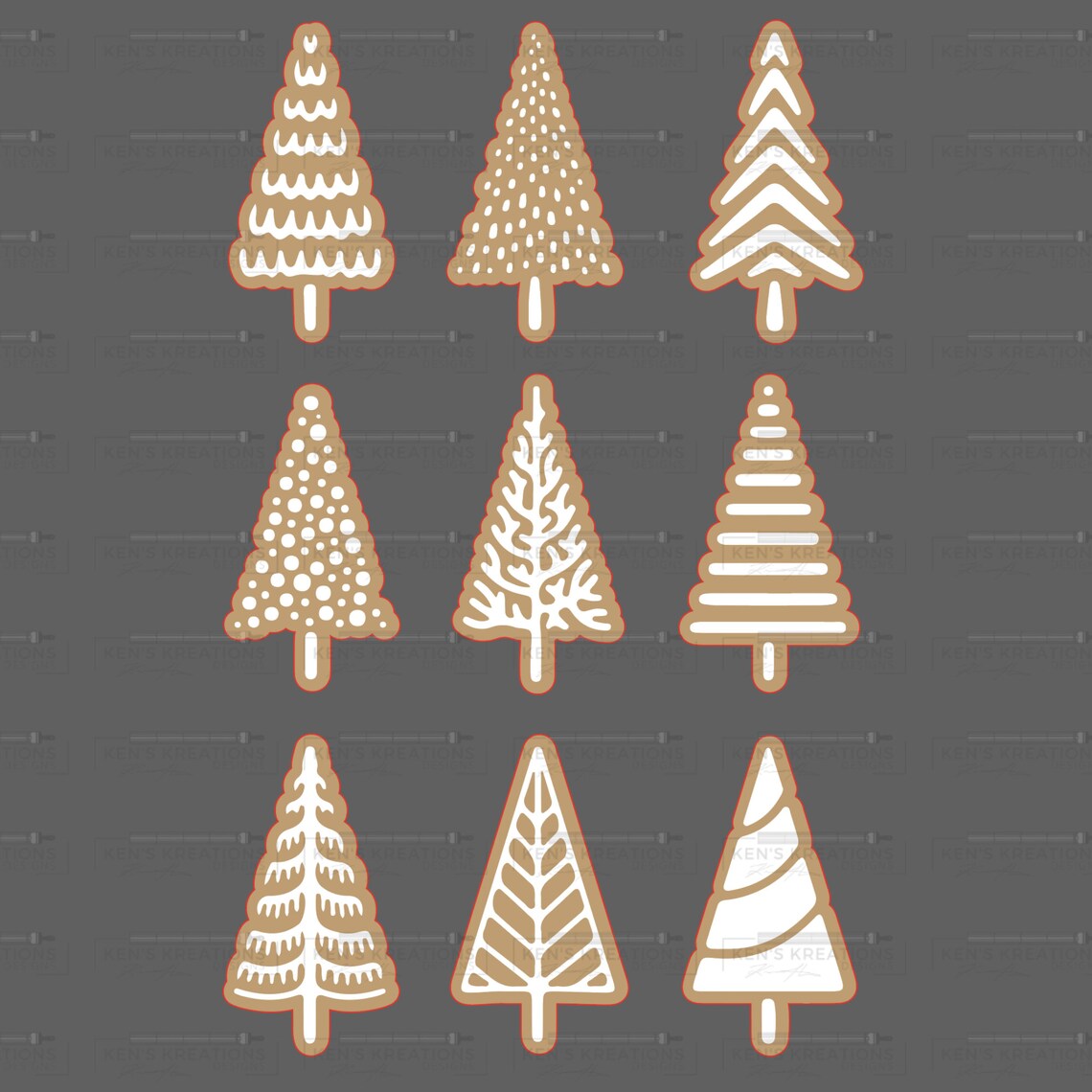 Happy Little Tree Pattern SVG and PNG File DIY Glowforge - Etsy