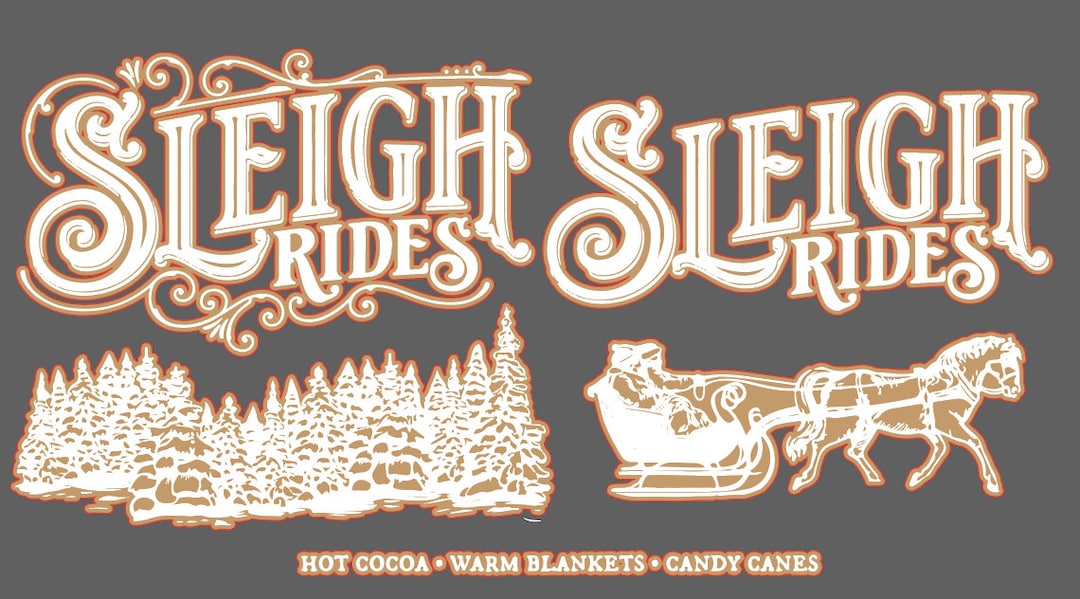 Sleigh Rides SVG, PNG, and PDF Chalk File I Glowforge I Cricut I ...
