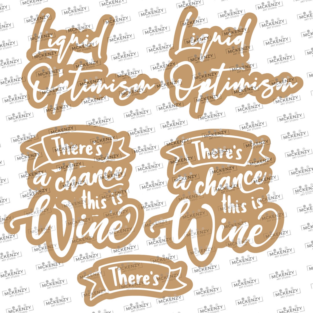 Liquid Optimism SVG & PNG File , DIY, Glowforge, Laser File .15 Offset ...